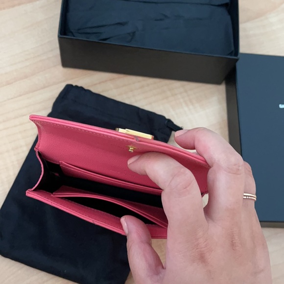 Yves Saint Laurent | Bags | Ysl Envelope Wallet In Bright Pink | Poshmark